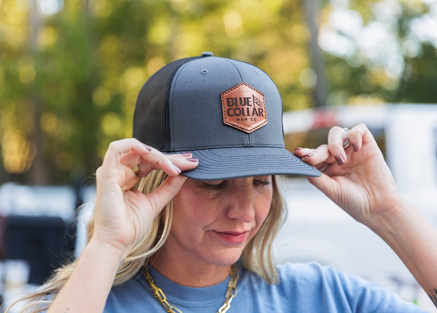 Blue Collar Leather Patch Hat – BCManCo